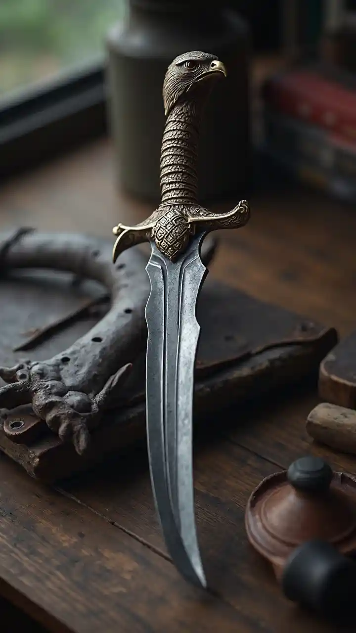 Hyperrealistic 8K Keris Dagger Photo
