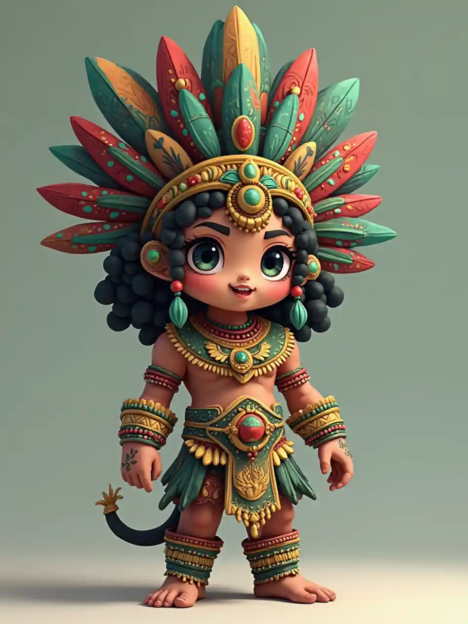 Chibi Maya Guardian Character Design