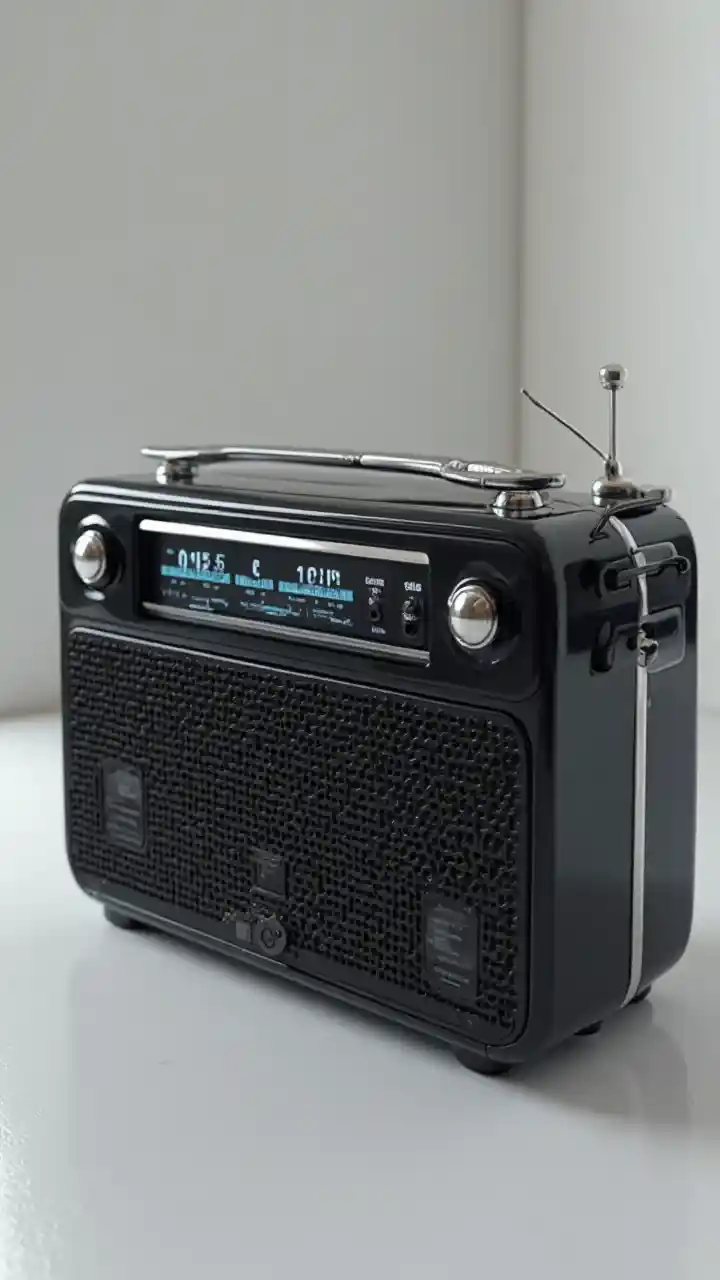 Futuristic Minimal Radio Close-Up