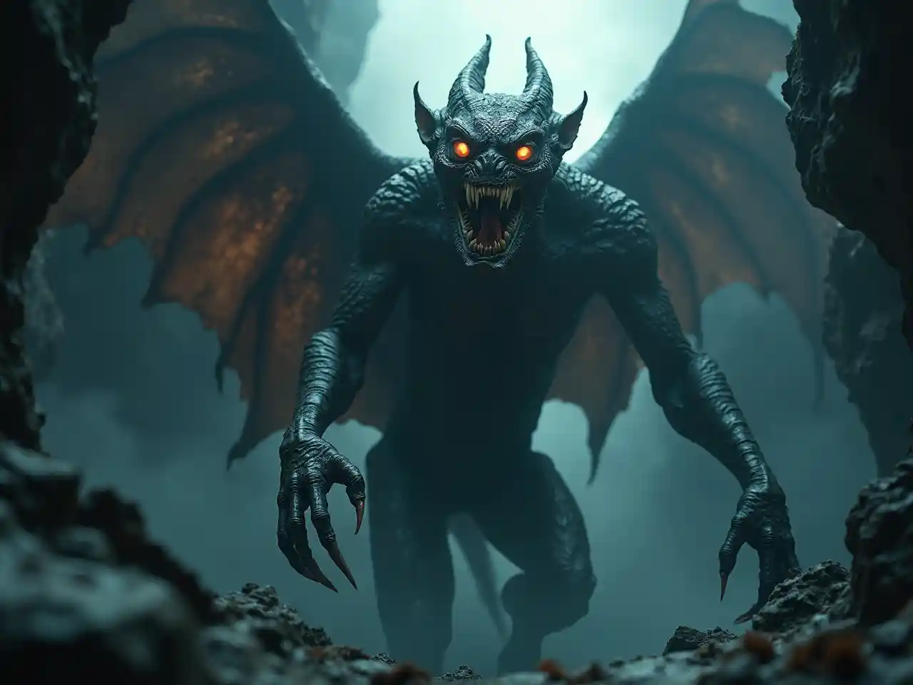 The Emergence of a Monstrous Alien Entity from the Shadows