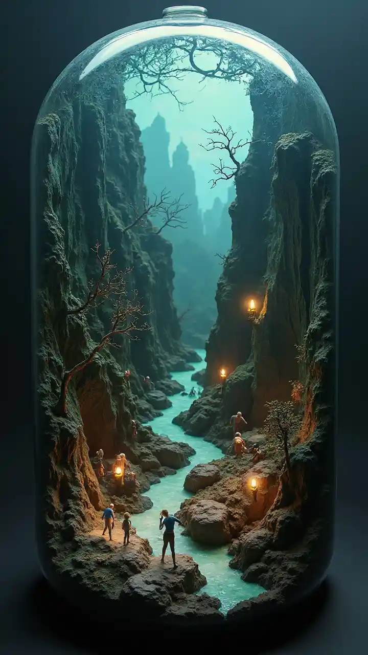 Exploring the Haunting World of a Cracked Terrarium Fantasy