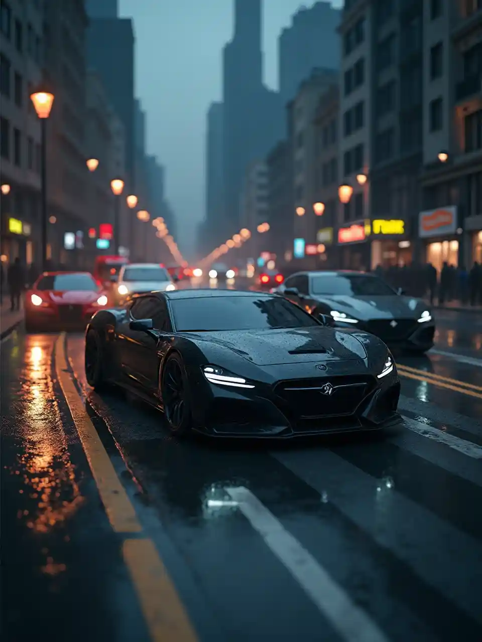 Incredible Realism in Cinematic 8K Racing Cars at Night