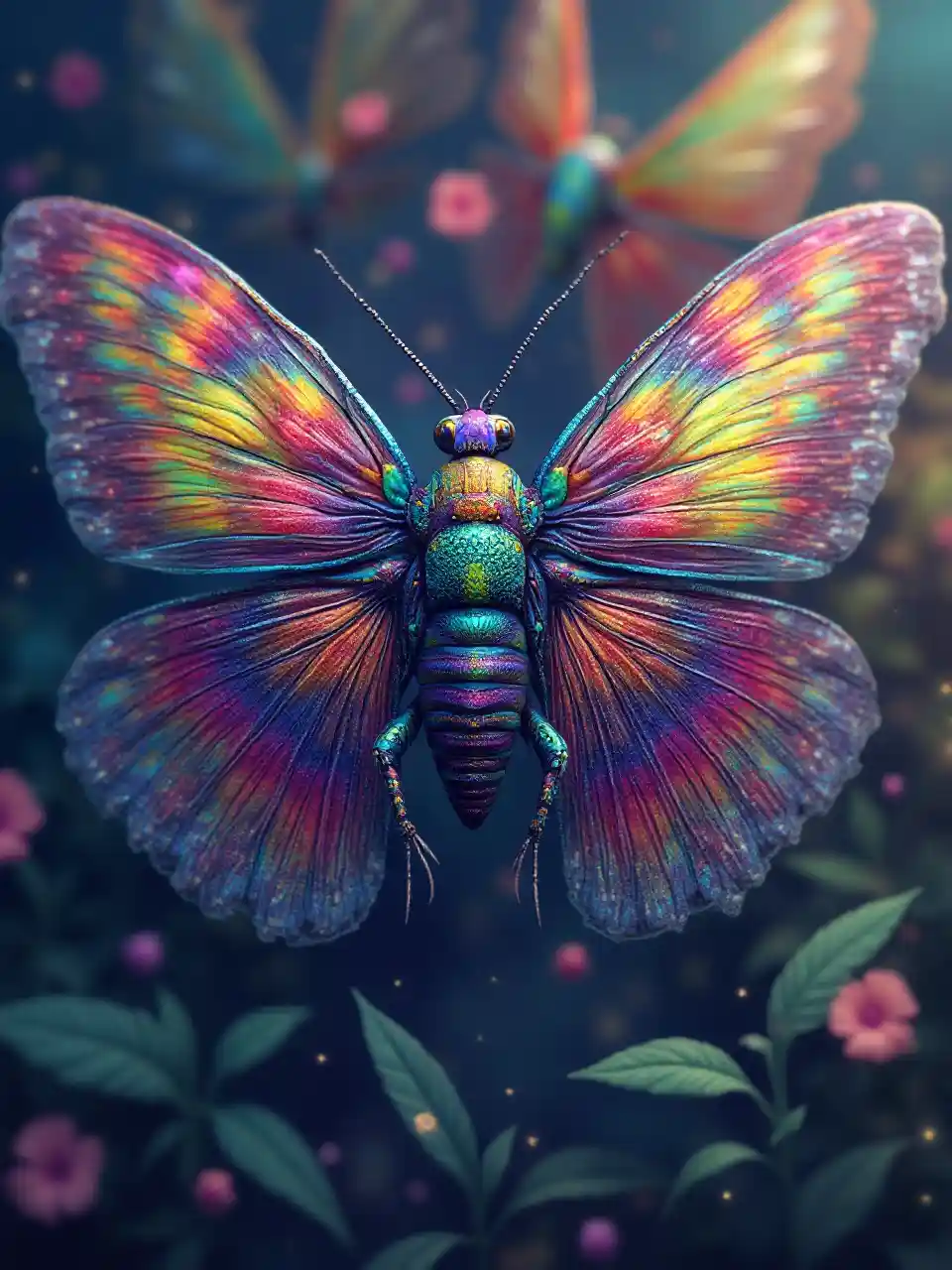 Exploring the Surreal World of Colorful Insects in Digital Art