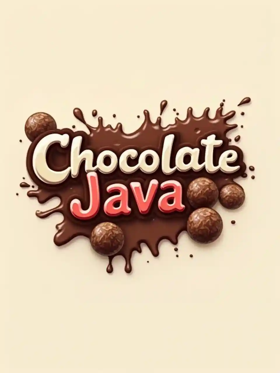 Indulgent Chocolate Java Logo Design with Rich Aesthetic Elements