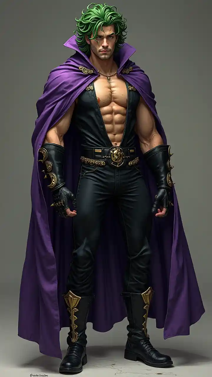 A Tall Human Figure in Unique Costume and Style
