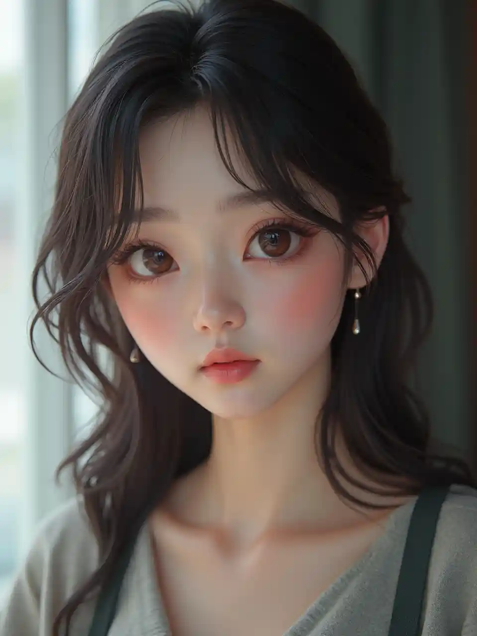 Captivating Portrait of a Photorealistic Korean K-Pop Idol