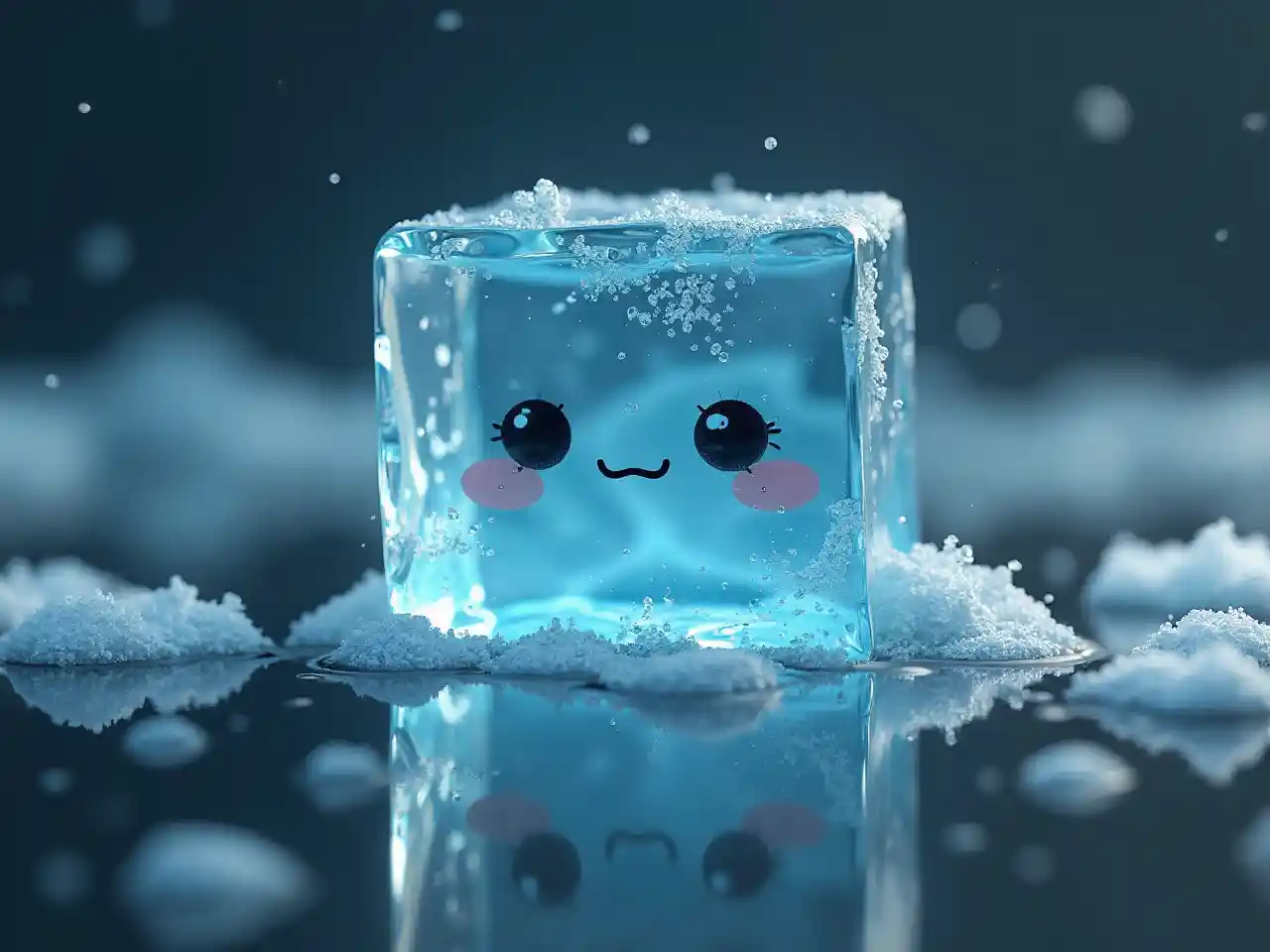 The Melancholy of a Melting Ice Cube in Stunning Visuals