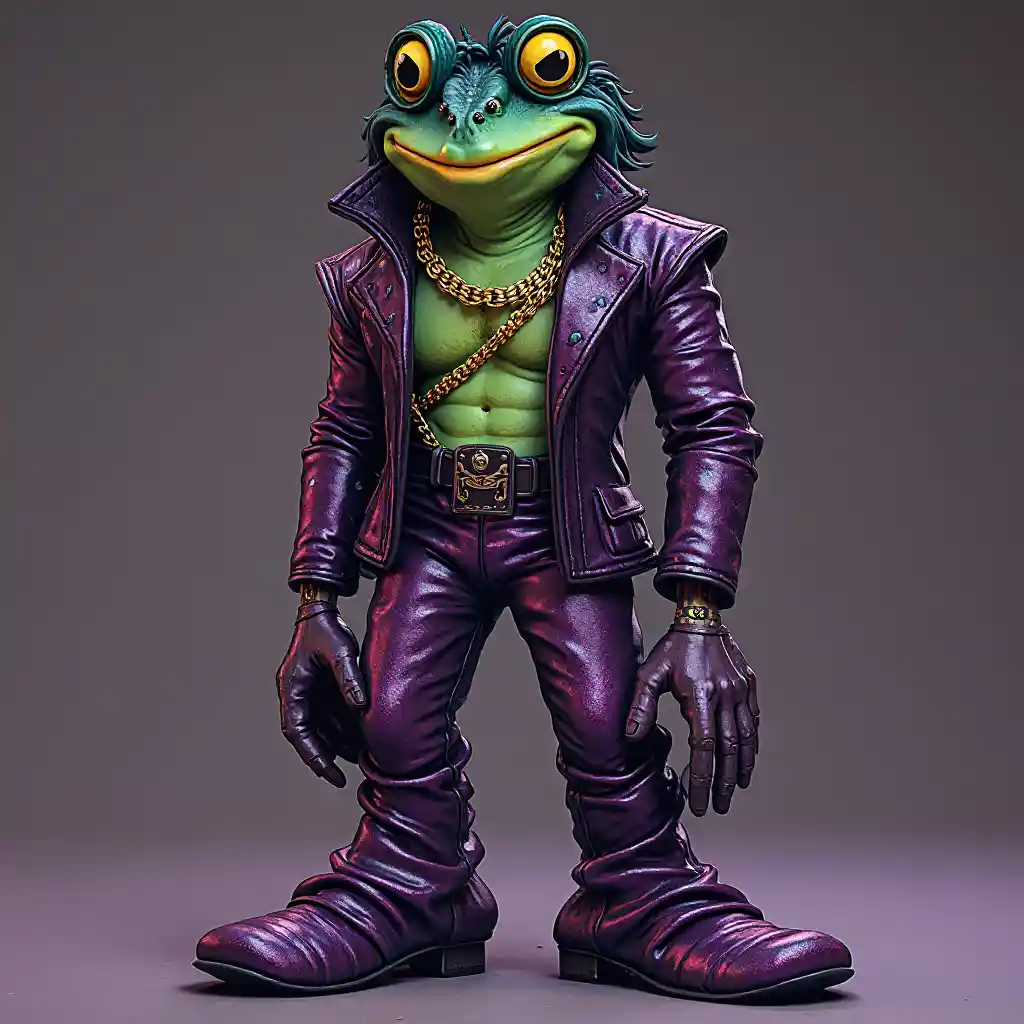 The Daring Disco Frog Sinner with Glamorous Style