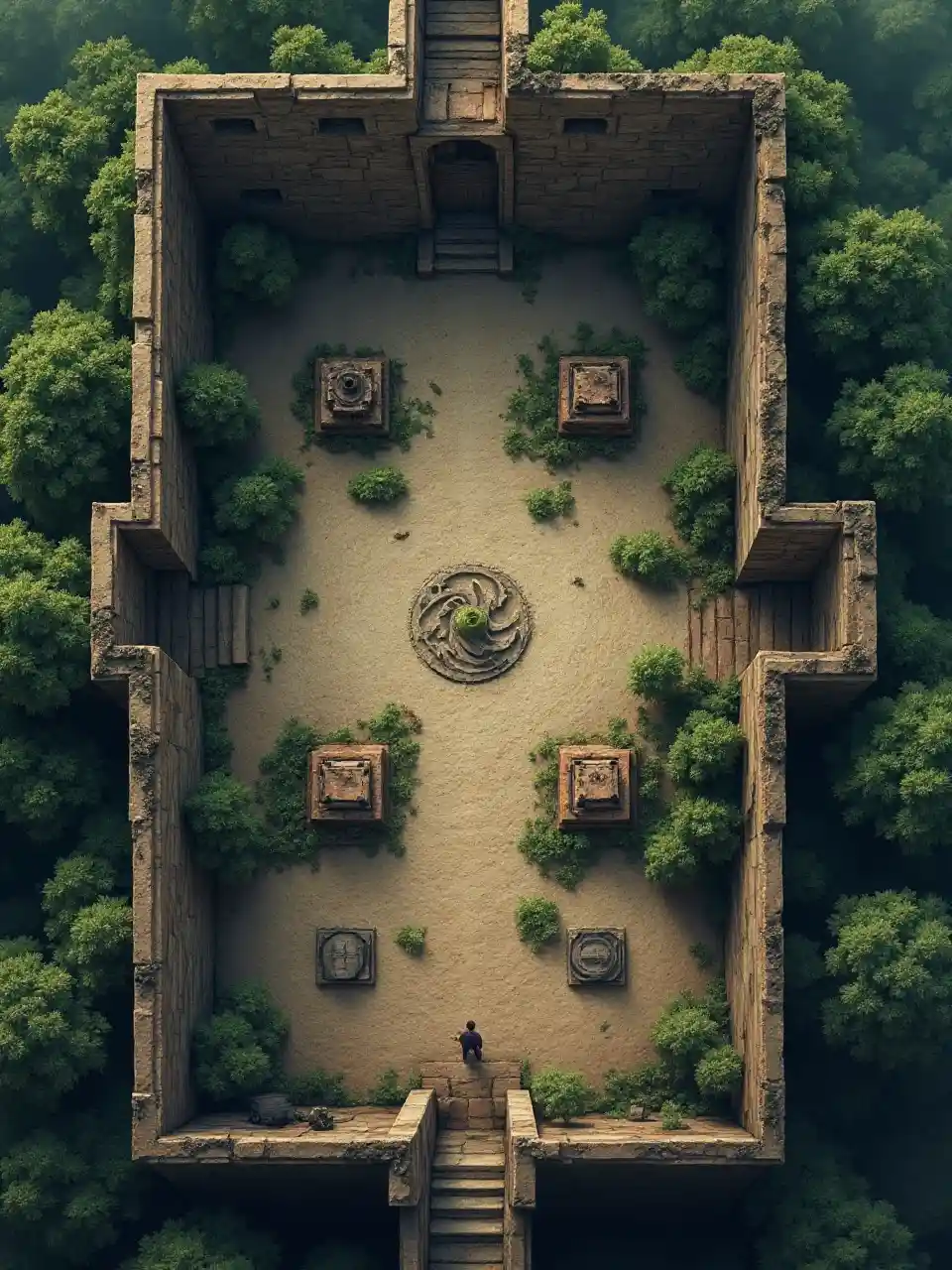 An Intriguing Overhead View of Fantasy Prison Layout