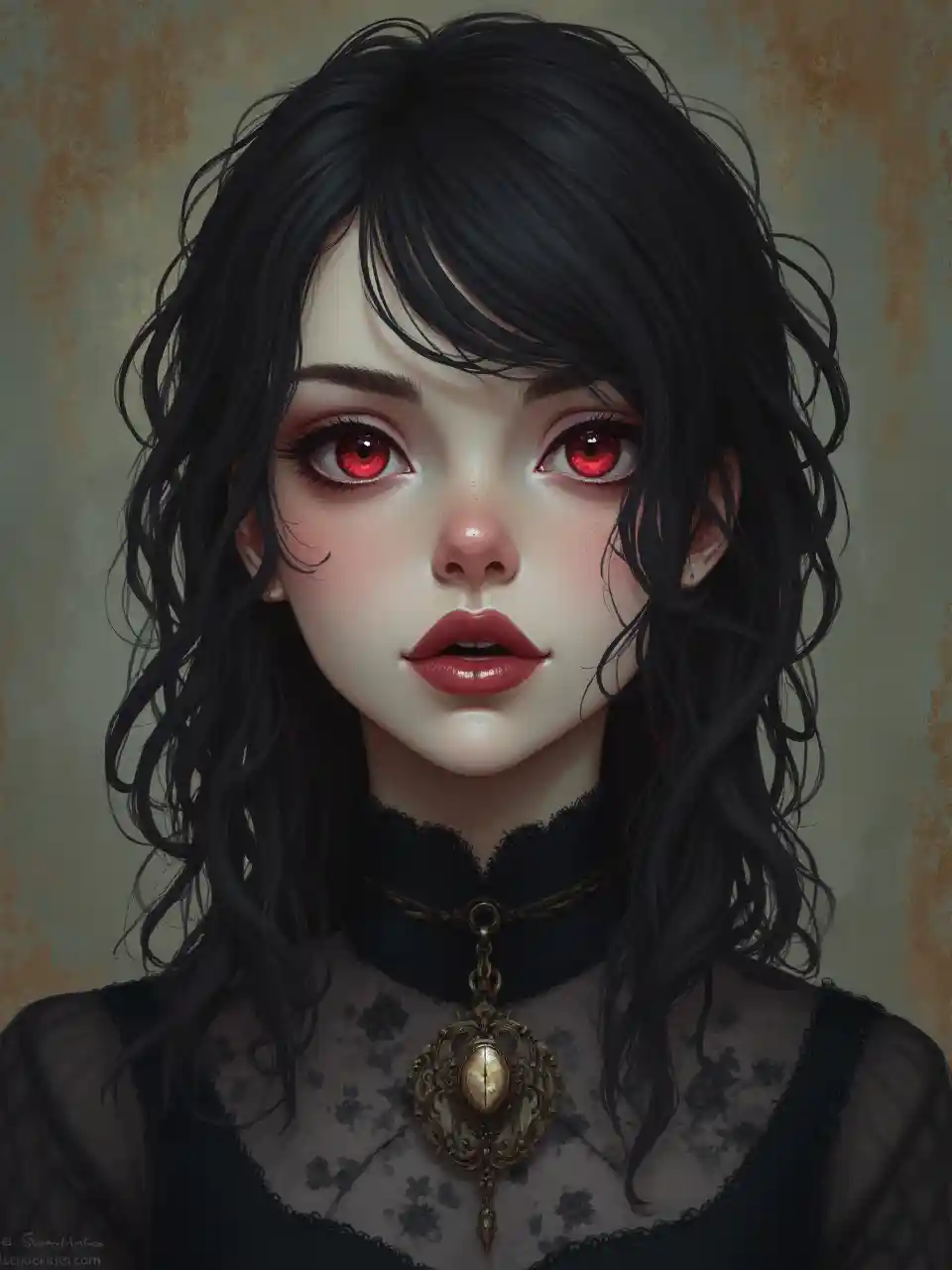 A Beautifully Stylized Portrait of a Goth Girl