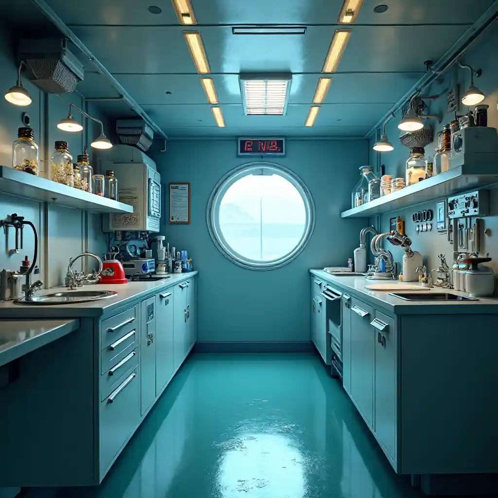 Exploring the Advanced Medical Facility Laboratory on a Ship
