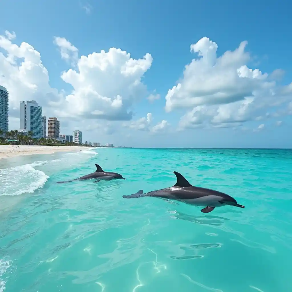 Experience the Beauty of Miami Beach and Swimming Dolphins