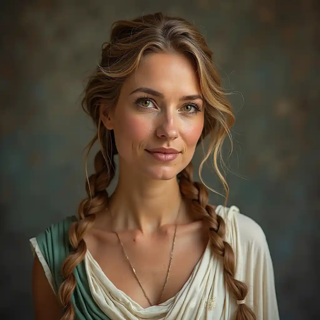 Dr. Alice Roberts Portrayed as a Greek Goddess in Art