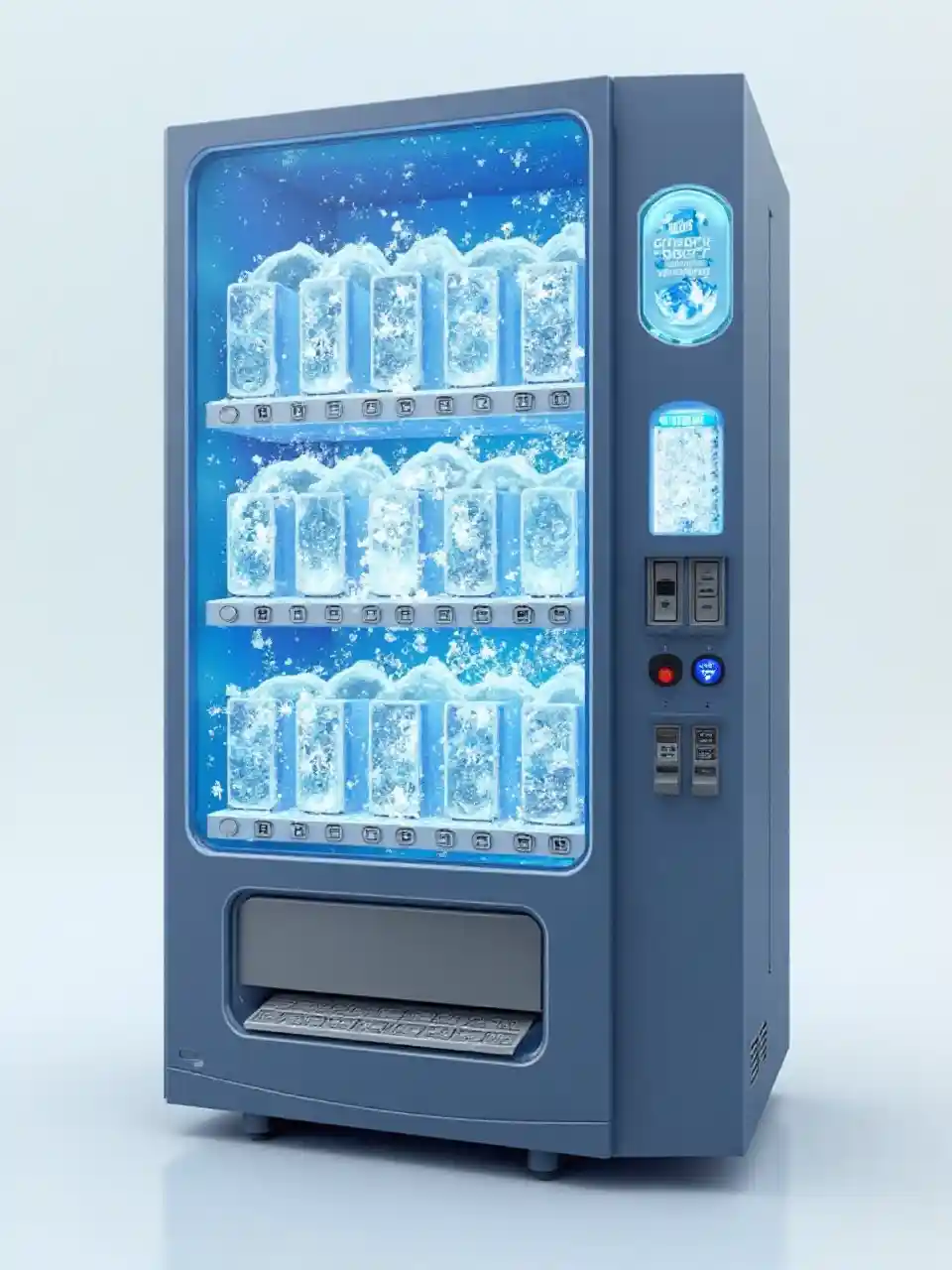 Innovative 3D Ice Vending Machine with Water Dispenser