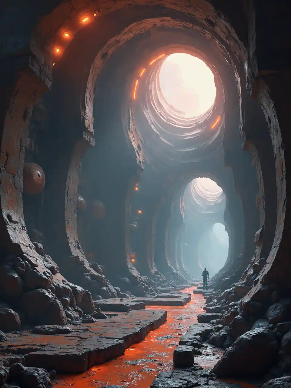 Futuristic Sci-Fi Underground Super Base with Phoenix Technology