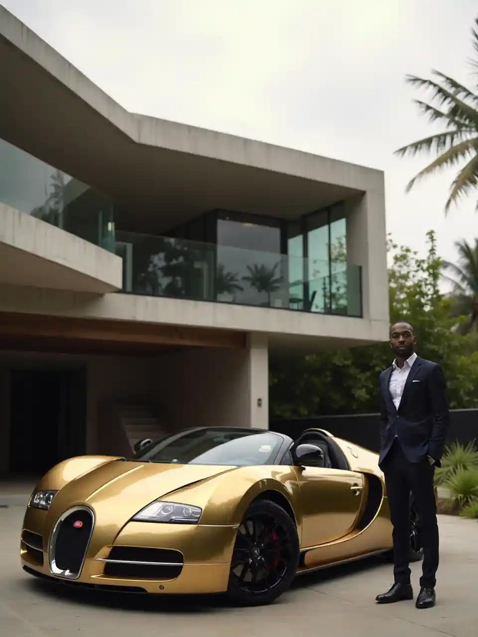 A Black Man and His Gold Bugatti Veyron Encounter