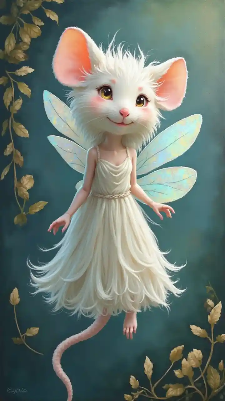 An Enchanting Fairy Mouse with Iridescent Wings