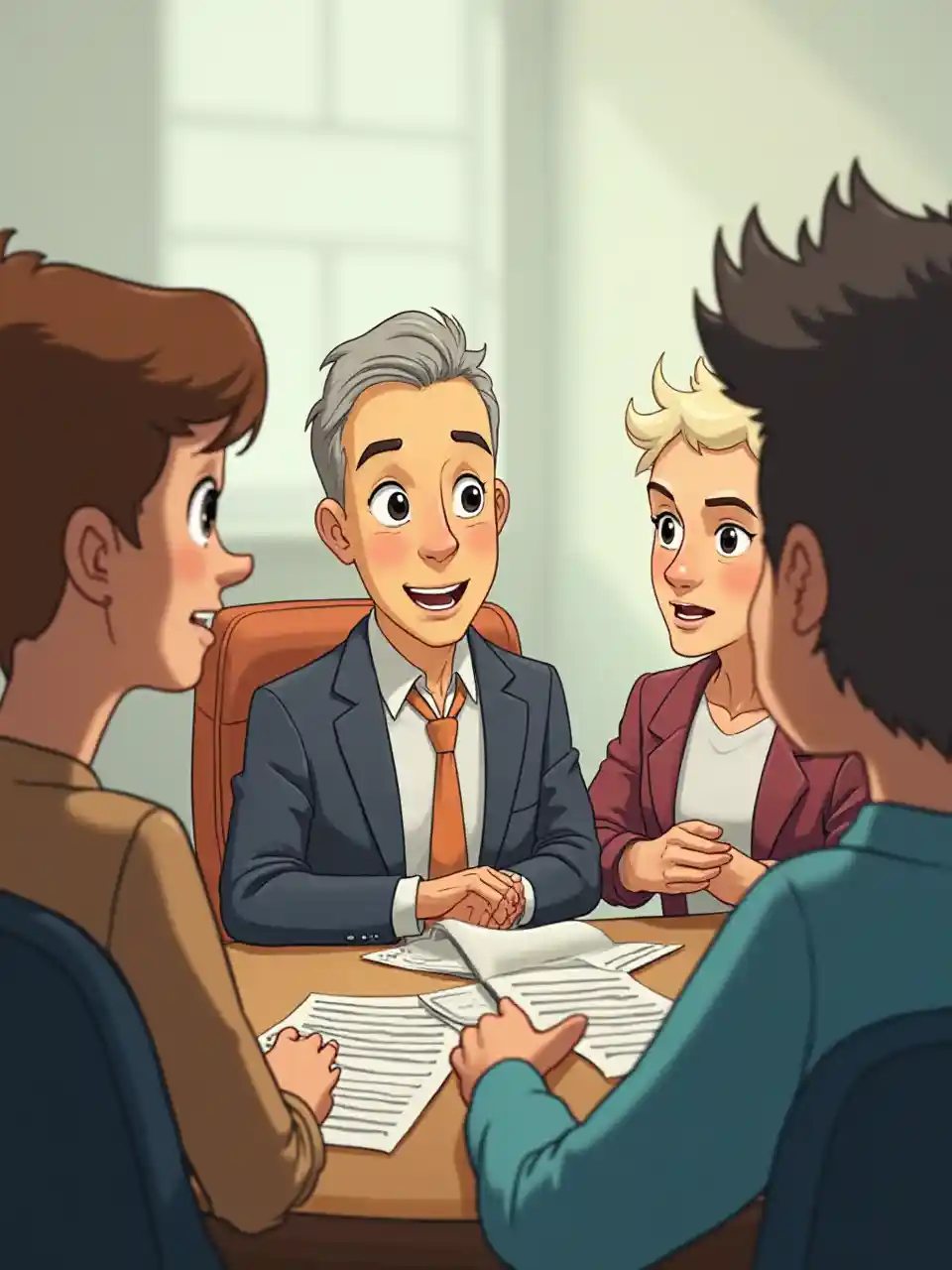 Engaging Animated Group Discussion with Expressions and Body Language