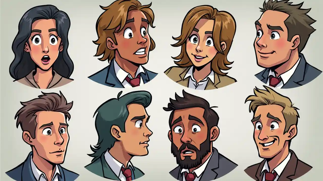 Exploring Six Unique Expressions of the Same Comic Character