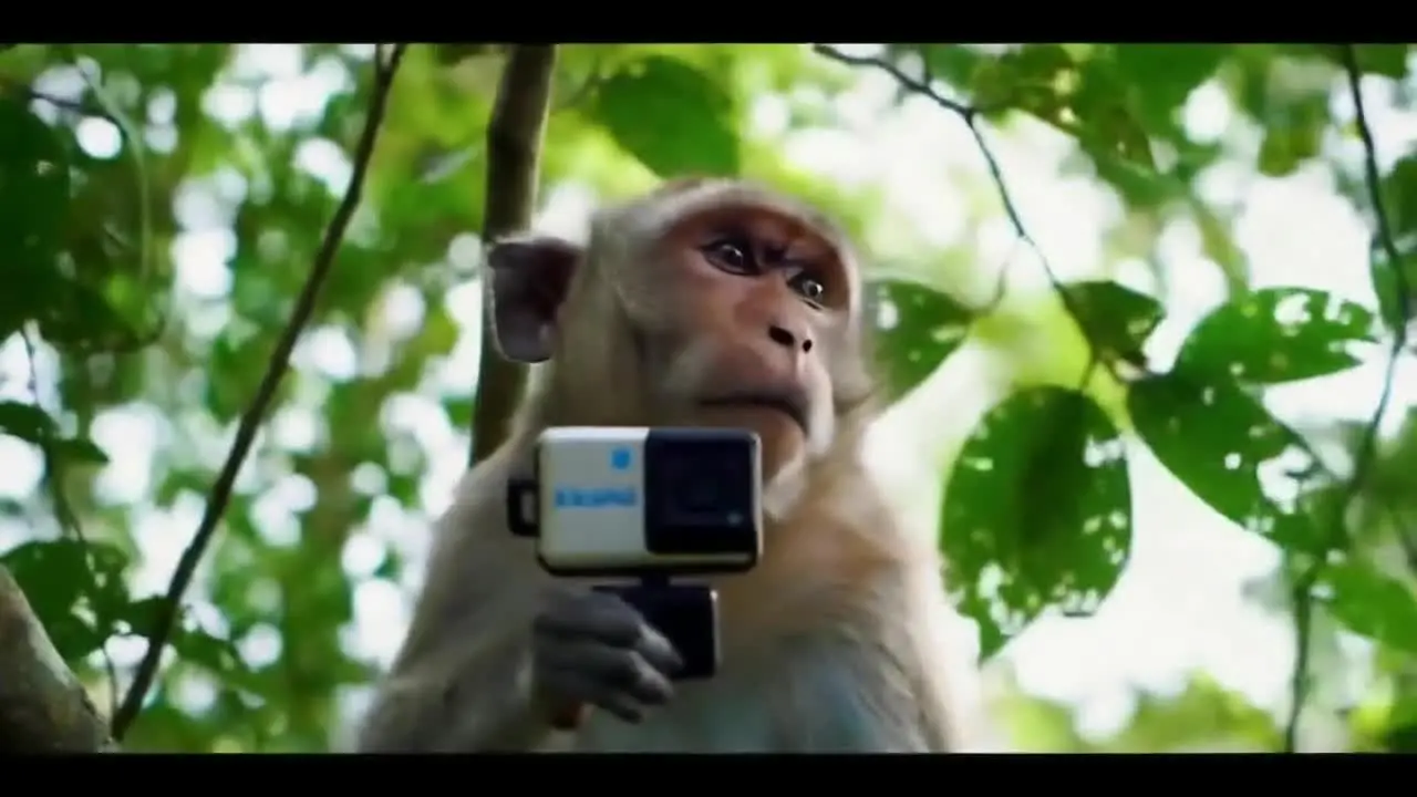 The Playful Monkey's Hilarious Jungle Photobomb Adventure