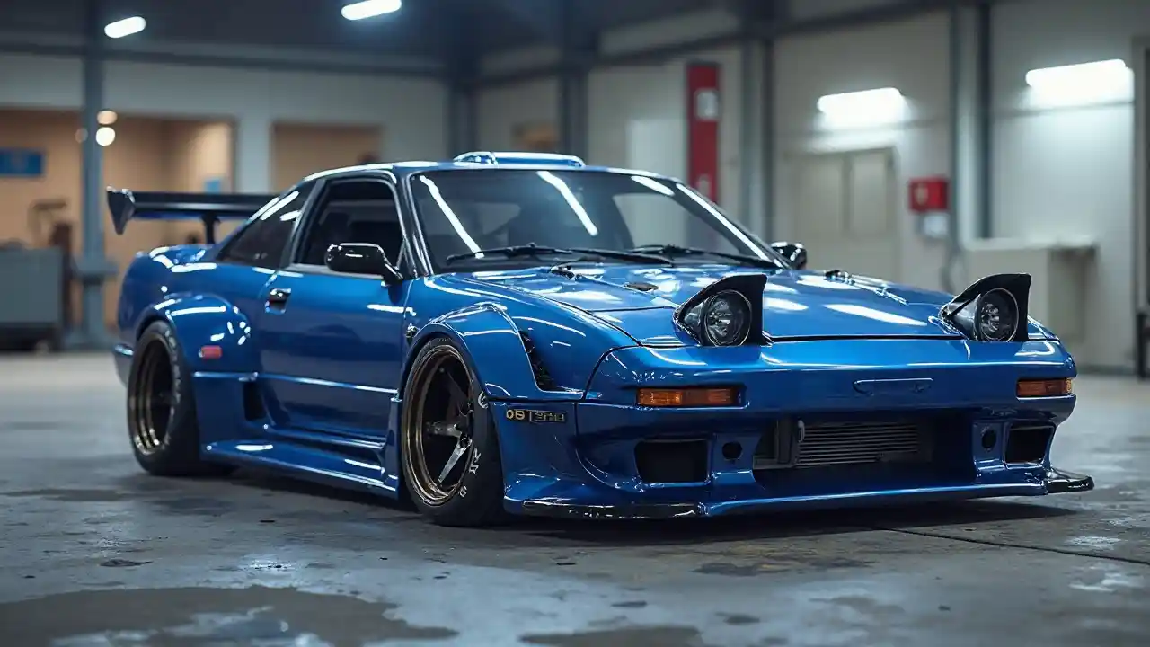 A Unique Modified Metallic Blue Nissan 180SX Showcase