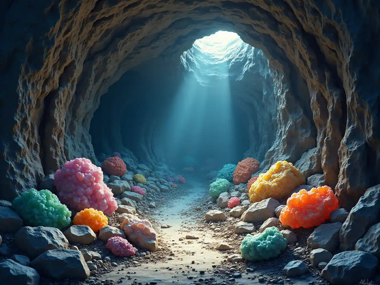High Definition Depiction of Diverse Minerals in a Mine