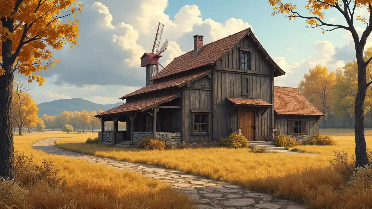 Exploring a Rustic Wheat Mill Architectural Setting