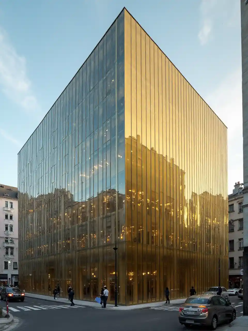 Exploring the Elegant Golden Facade of Glass Architecture
