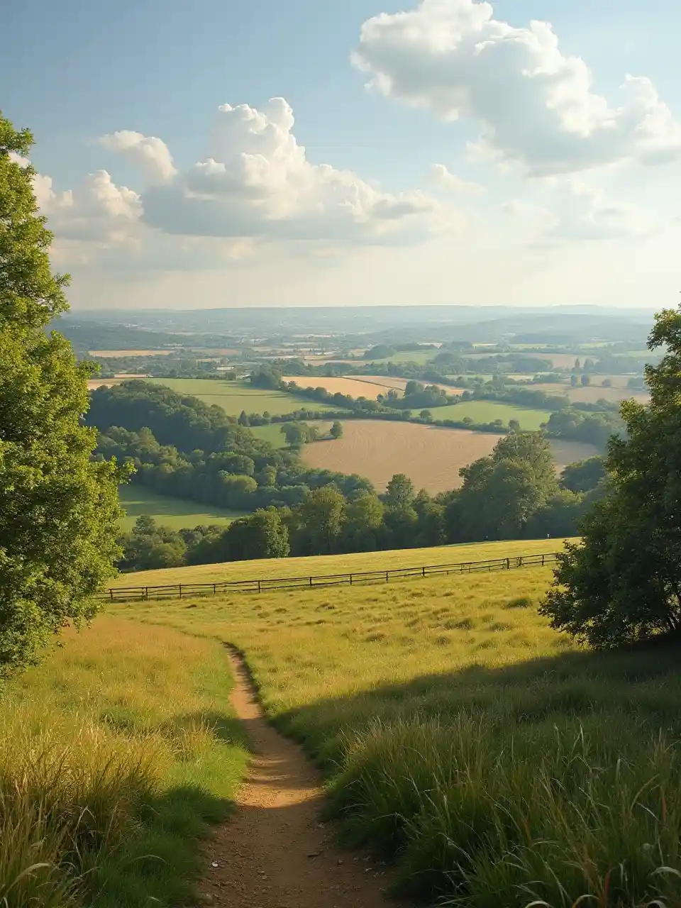 A Beautiful View of the English Countryside Landscape