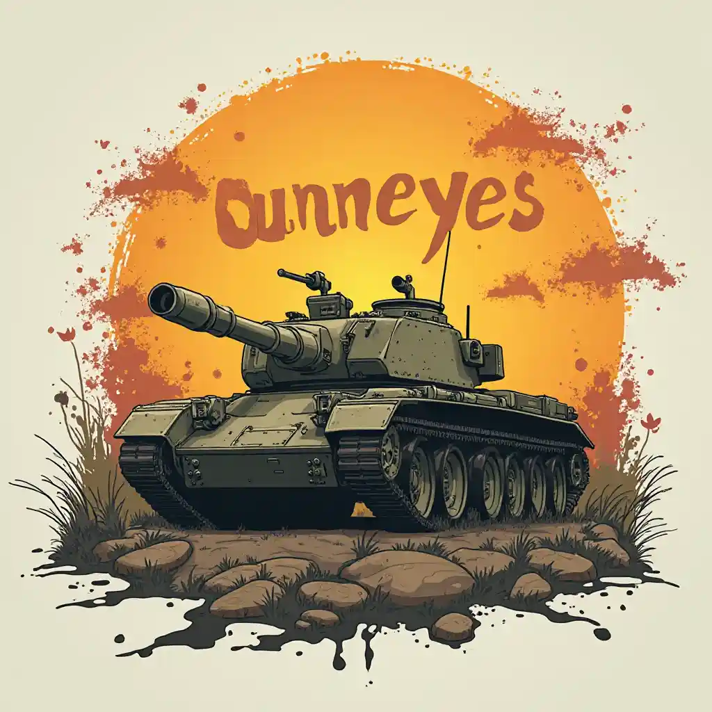 Banner Design of a Tank with Sunreyes Typography
