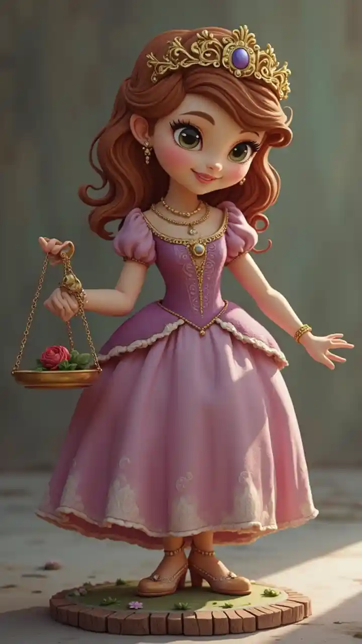 Princess Sofia with Her Weighing Balance in Hand