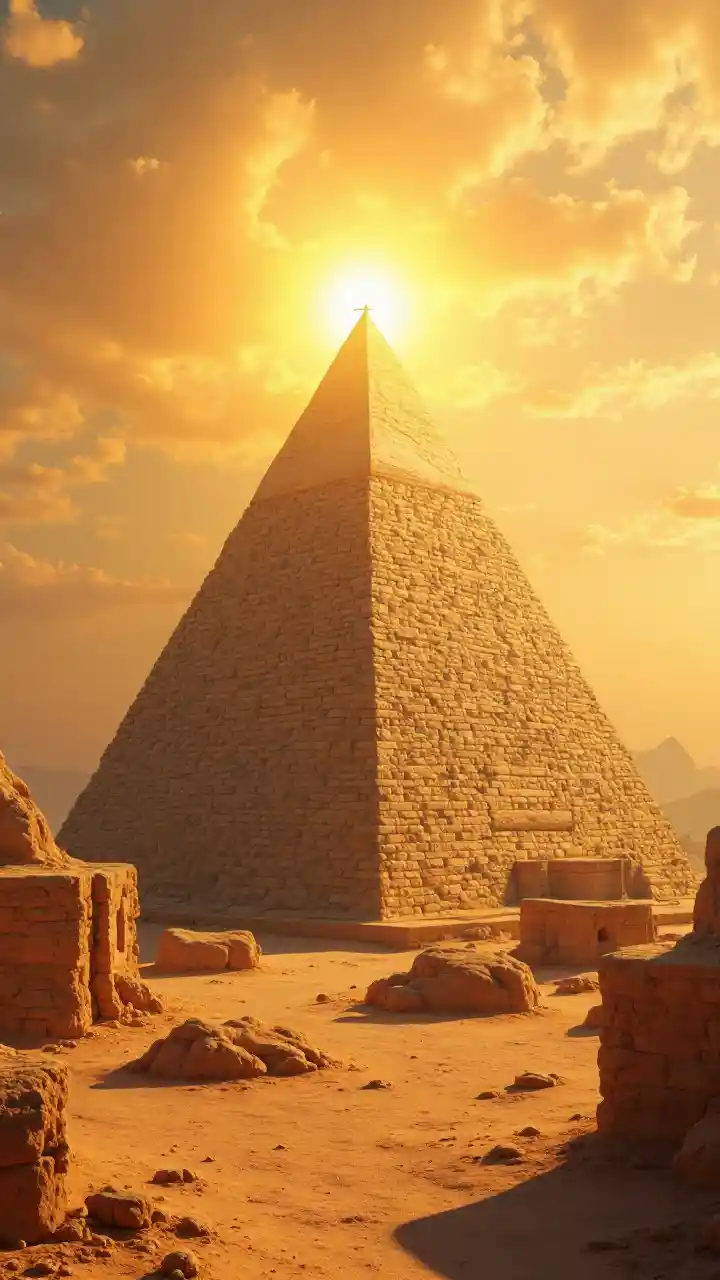 The Symbolism of the Pyramid and Eye of Horus on a Sunny Day