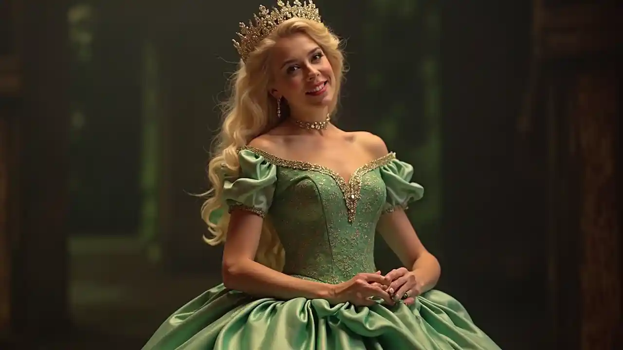 The Iconic Dress and Crown of Glinda from Wicked Musical