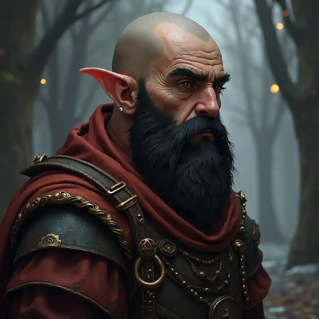Realistic Portrait of a Dwarf Warrior from Neverwinter Nights