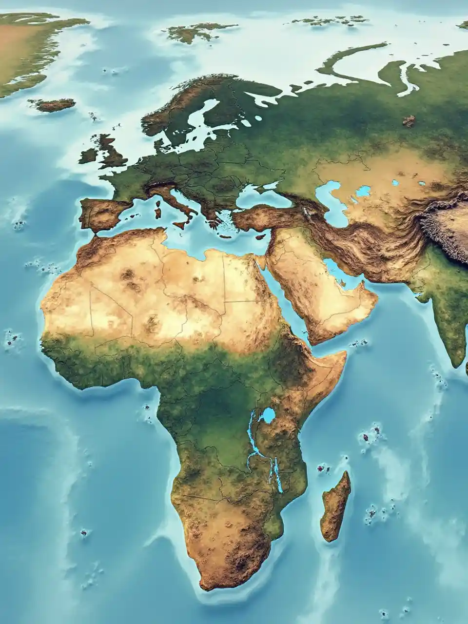Exploring the World Map of Newly Emerged Continents