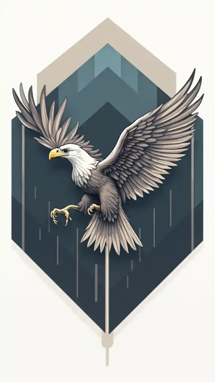 Modern Geometric Eagle Design for House Logo