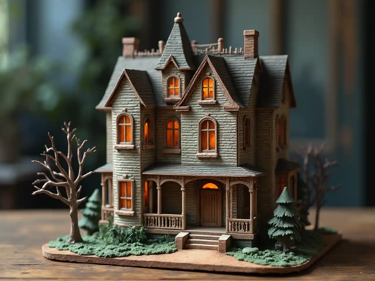 Creating a Vintage Haunted House Paper Model Project