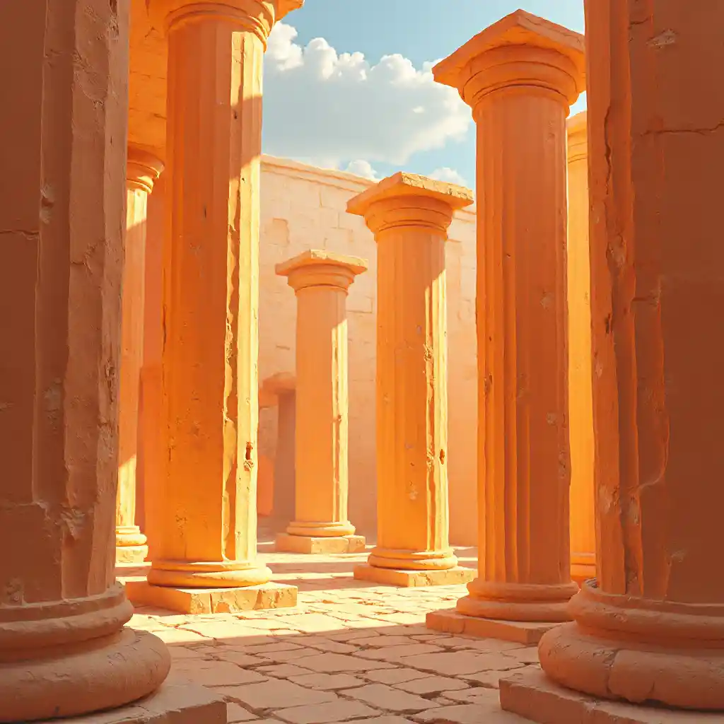 Exploring the Beauty of Orange Roman Columns