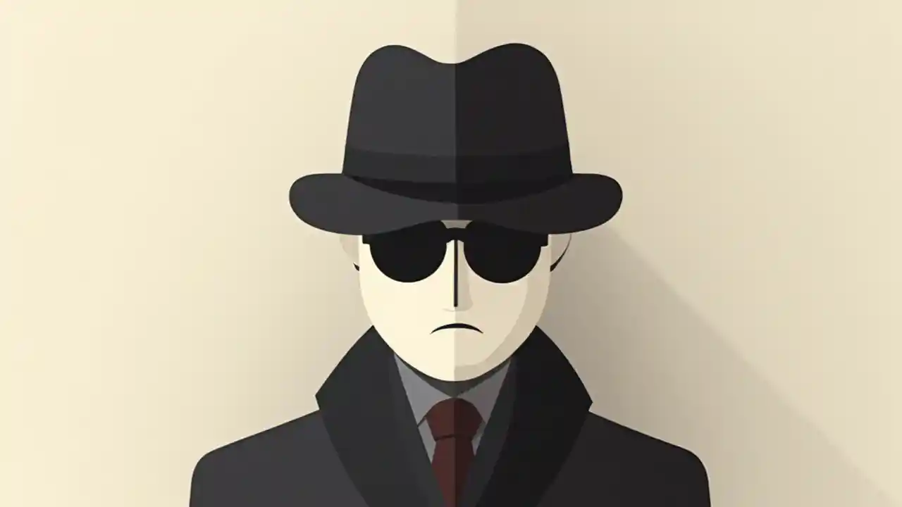 Creative Minimalist Spy Logo Design Featuring a Hat