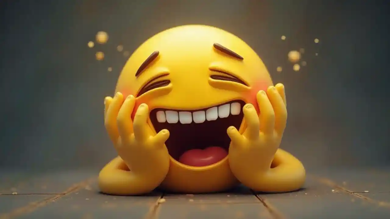 The Emotional Battle of a Suffocating Emoji Struggling to Smile