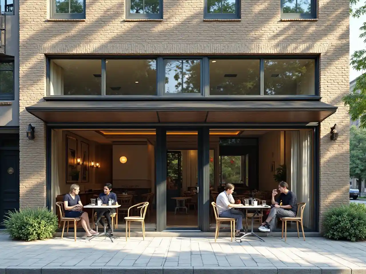 Capturing the Beauty of Modern Minimalist Cafe Facade Design