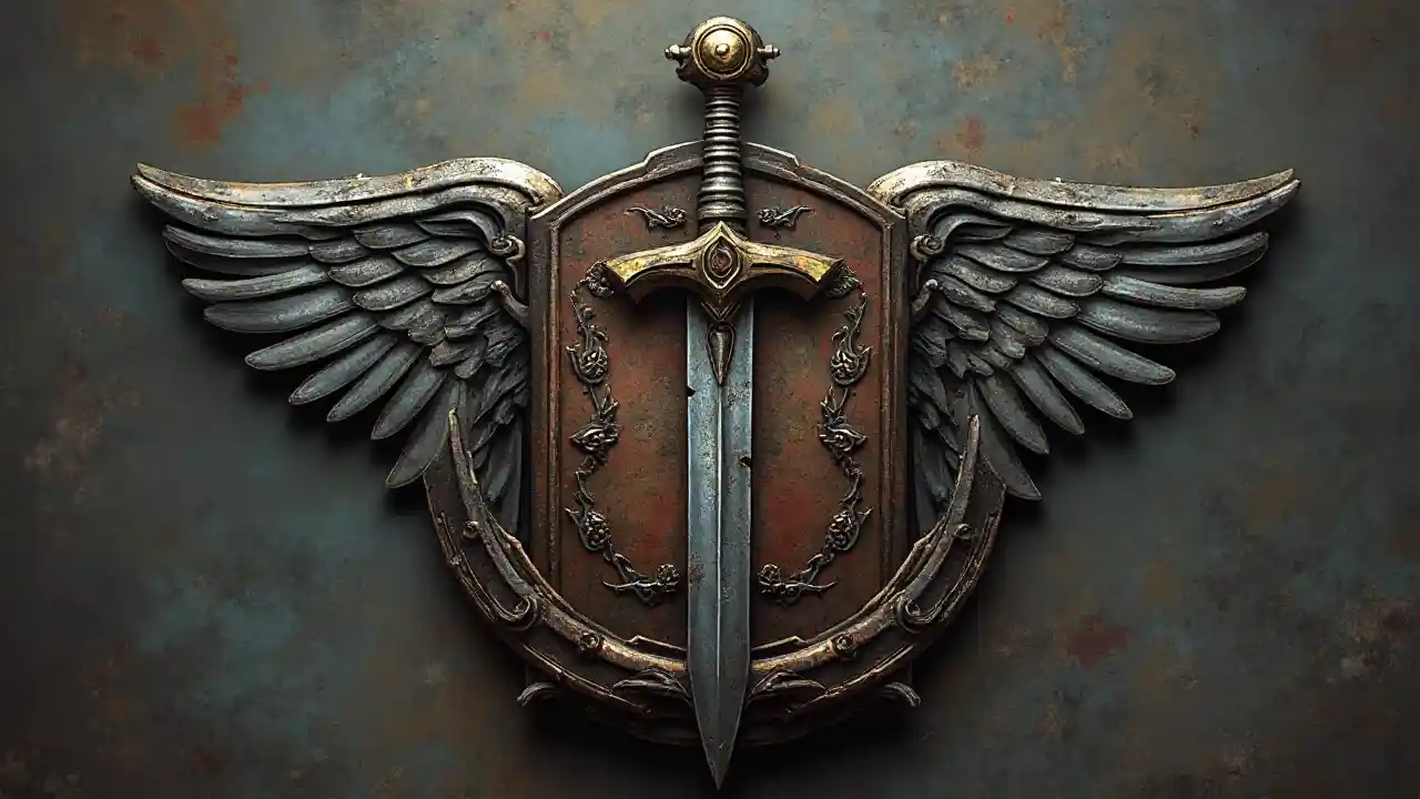 Symbolic Representation of Warhammer 40000 Emblem with Sword