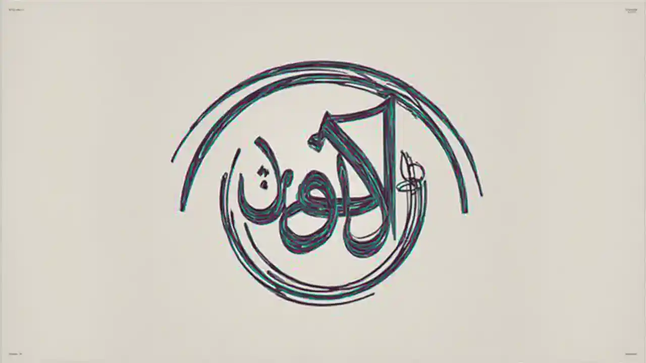 Minimalistic Arabic Calligraphy in Half Circle Design