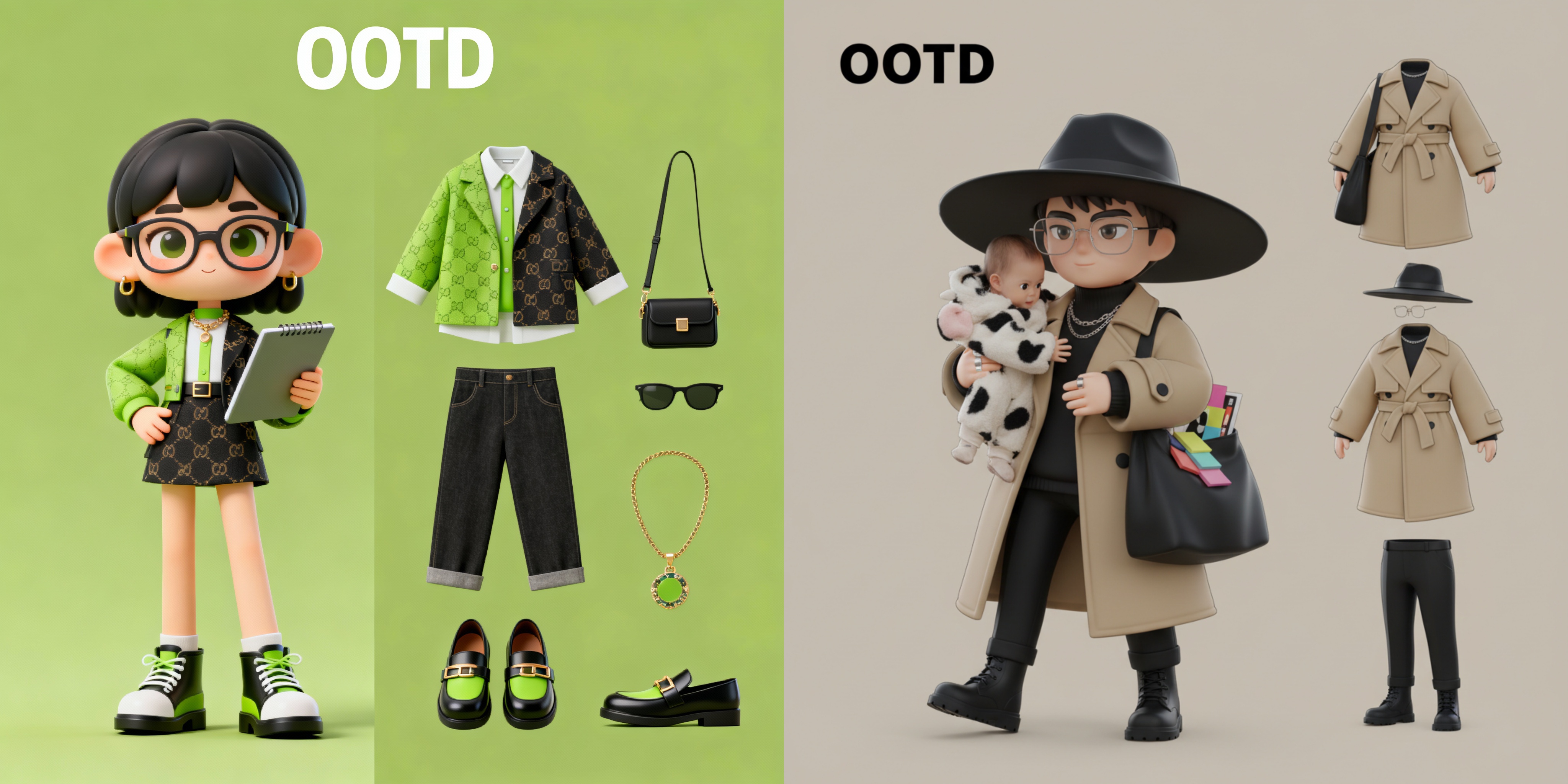 SeeDream OOTD: Fashion Designer in Q-Style 3D