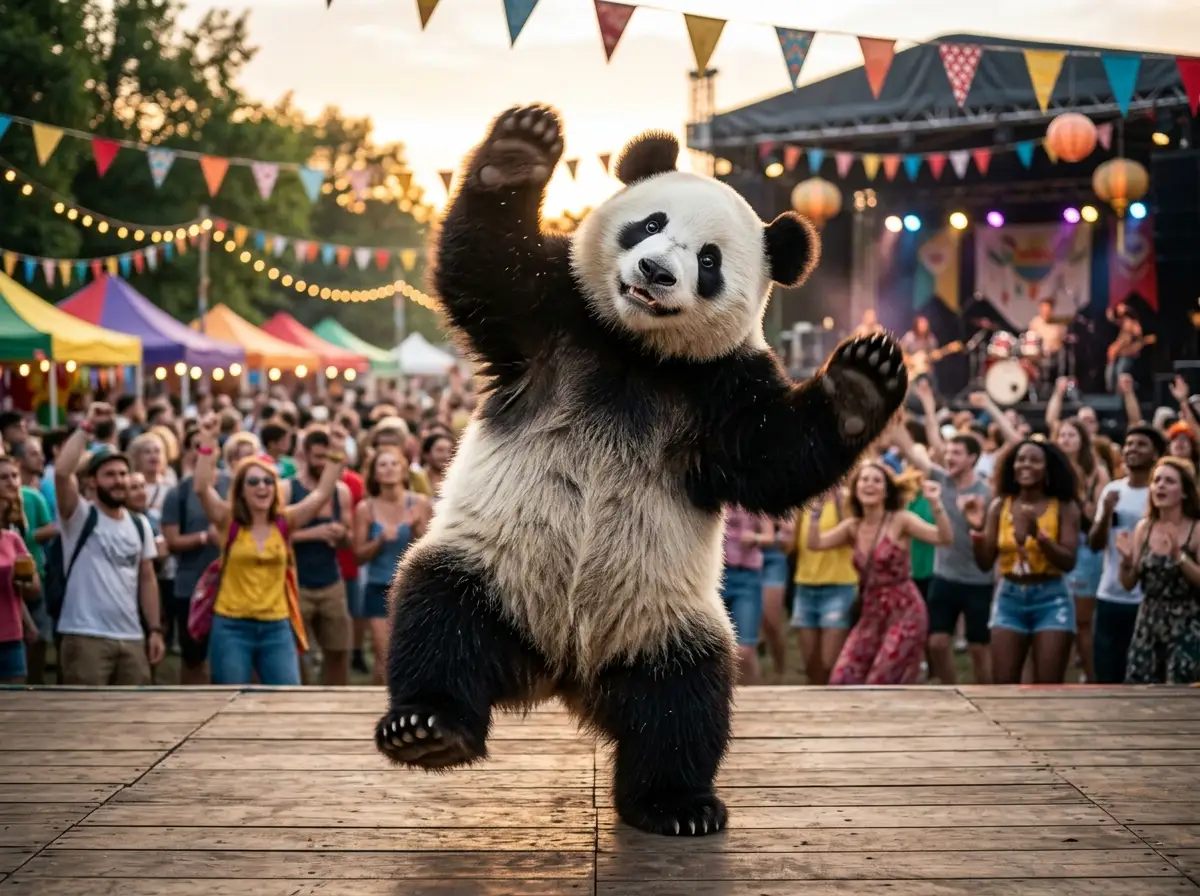 Sztuczna Inteligencja Panda Tancerz Generator Video