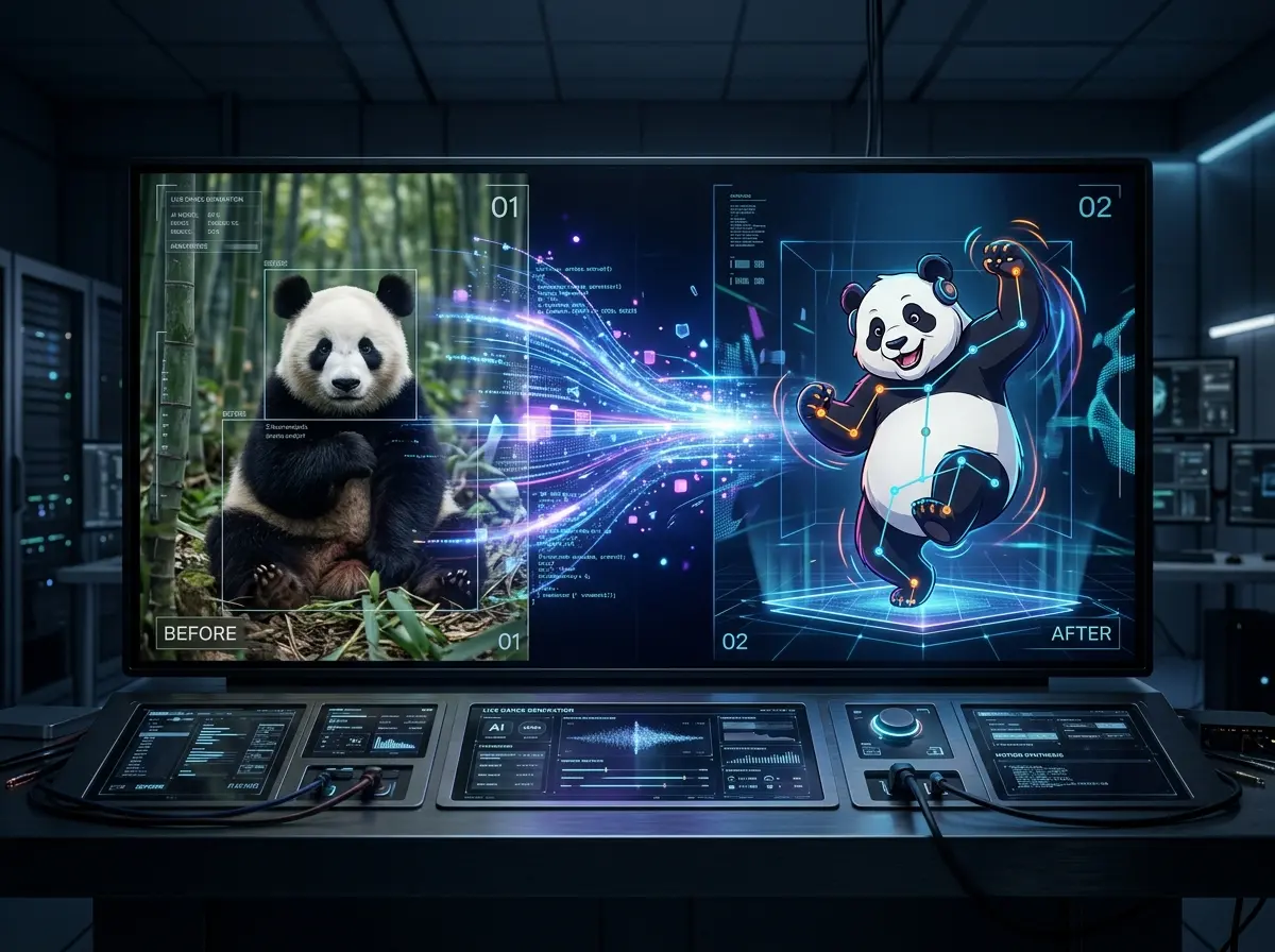 Sztuczna Inteligencja Panda Tancerz Generator Video