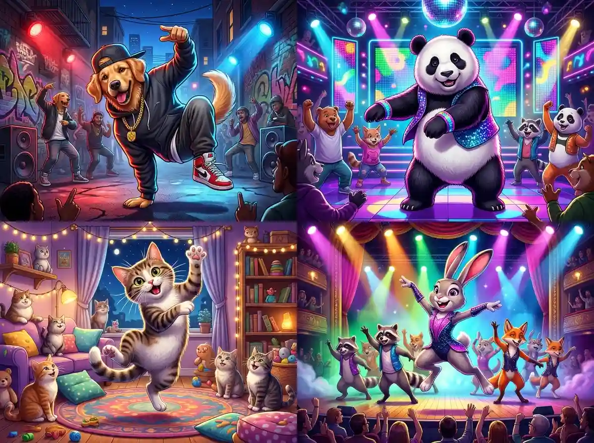 AI Animal Dance Video Generator | DreamFace