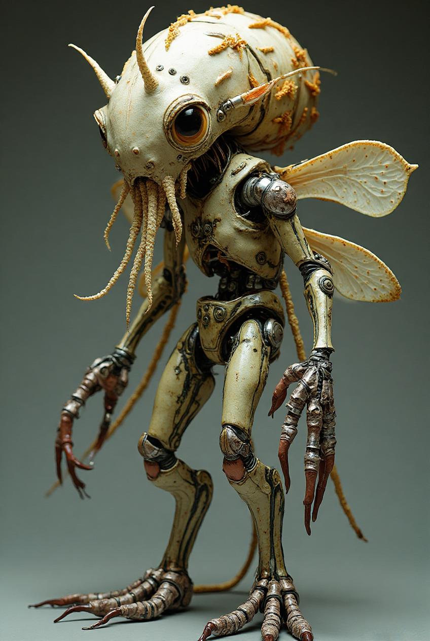 Bio-Punk Cyborg Goblin with Jellyfish Tentacles