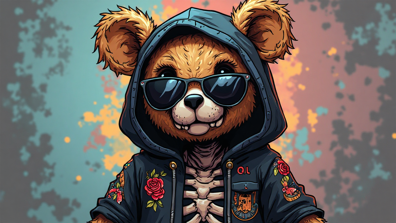 Cute Teddy Bear Skeleton Art by Hanna-Barbera