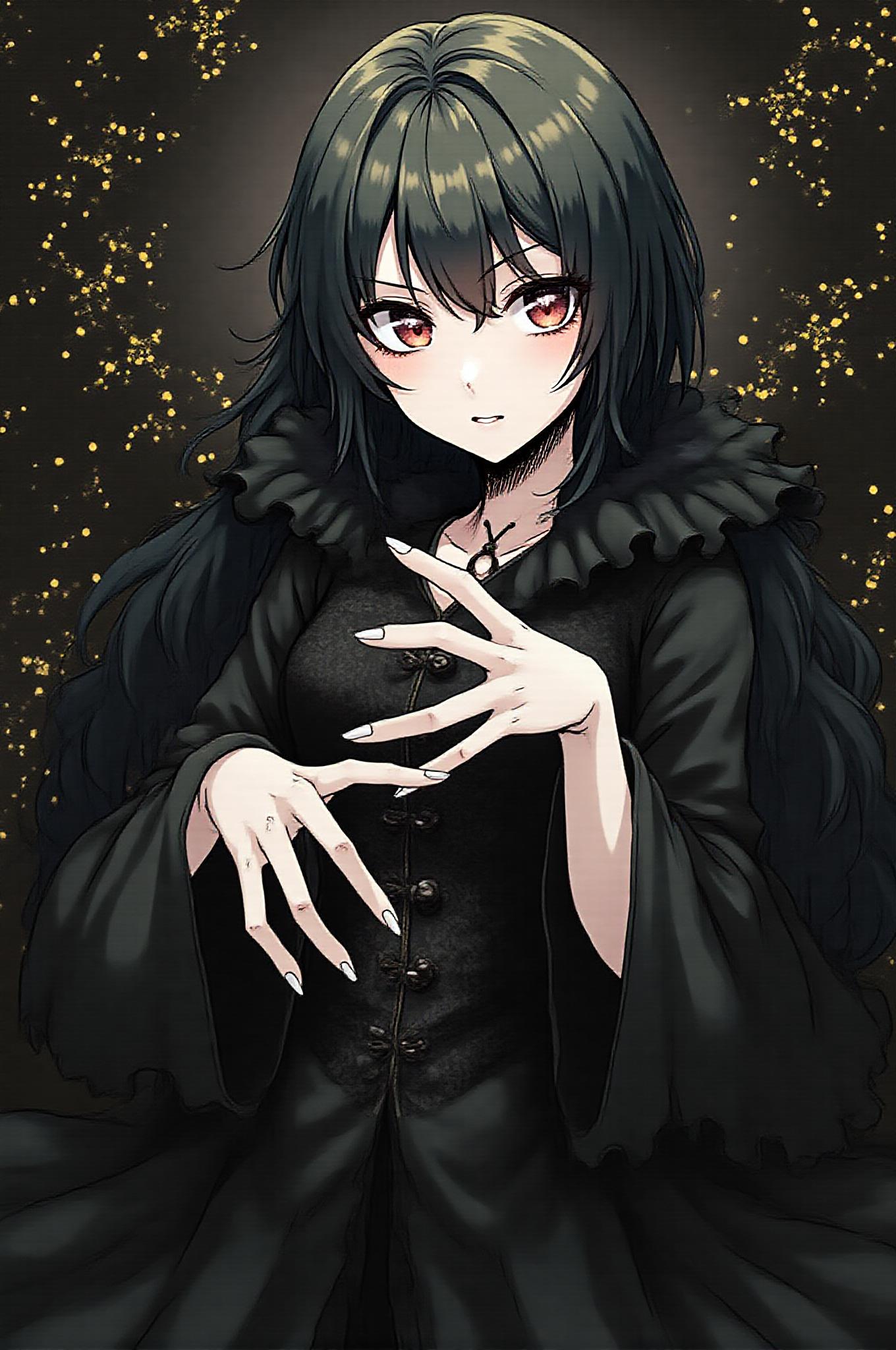 Ultra-detailed Gothic Face Illustration